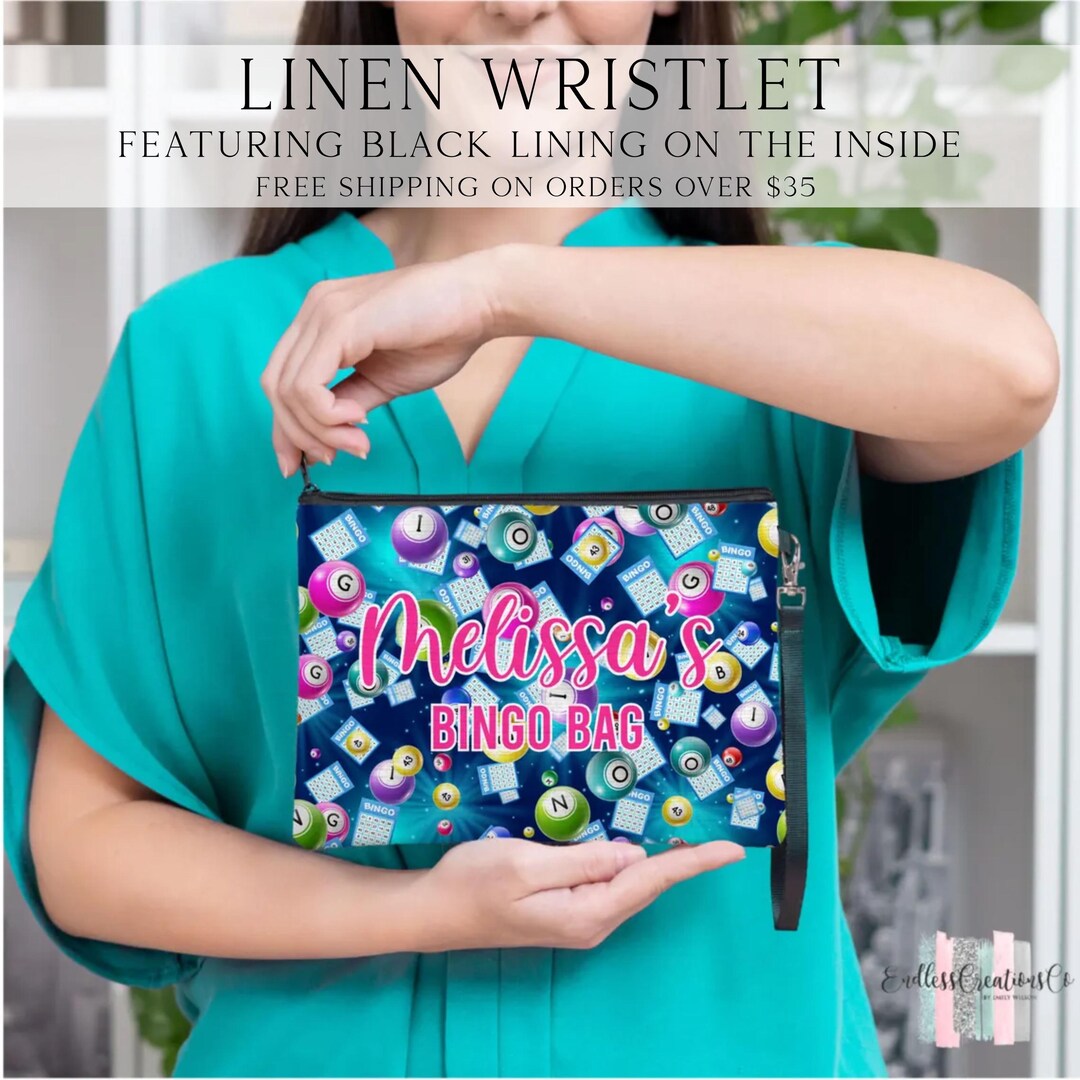 Personalized Bingo Wristlet, Custom Bingo Game Bag, Bingo Gift Ideas ...