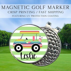 Personalized Golf Cart Golf Marker, Golf Marker and Clip Set, Custom ...