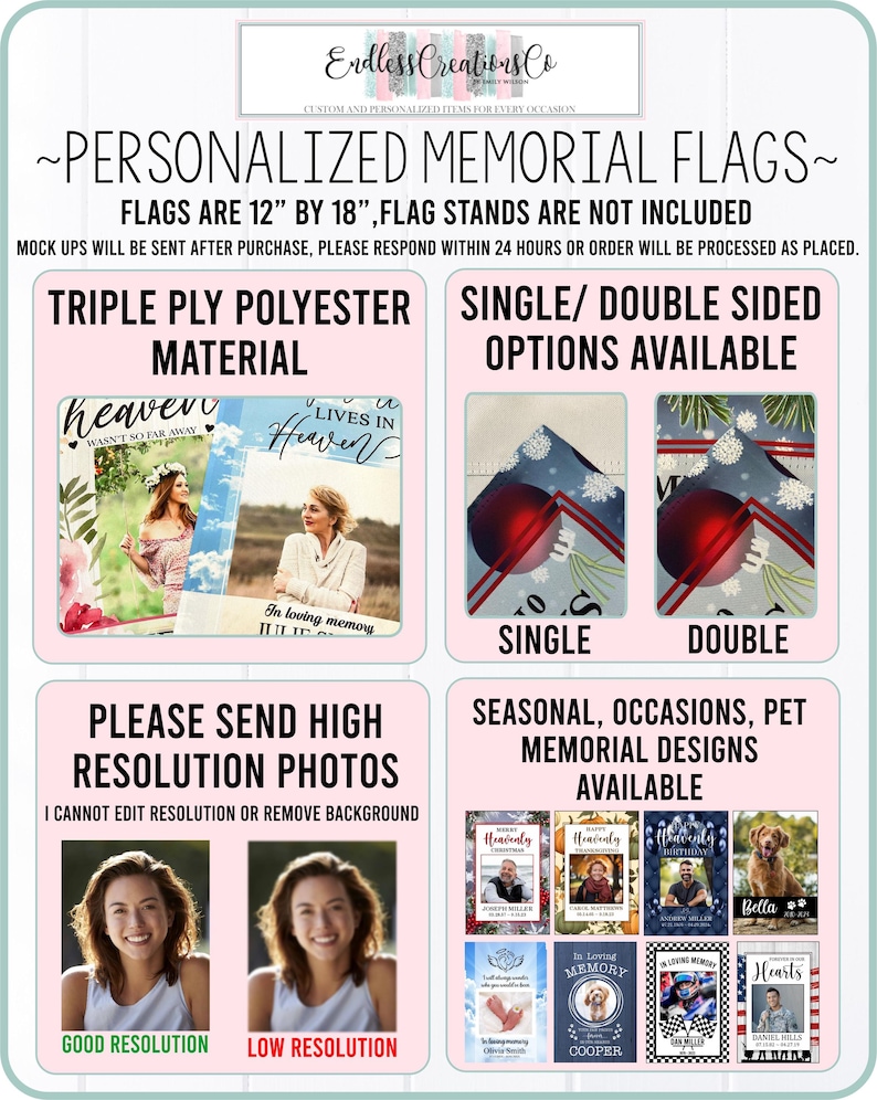 Valentine Memorial Garden Flag, in Loving Memory Of, Sympathy Flag ...