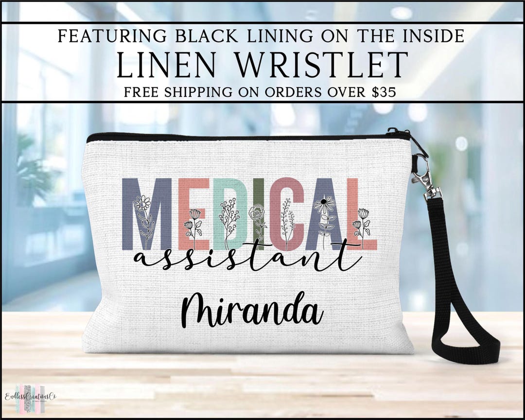 Medical Assistant Wristlet, Personalized Medical Assistant Bag, MA ...