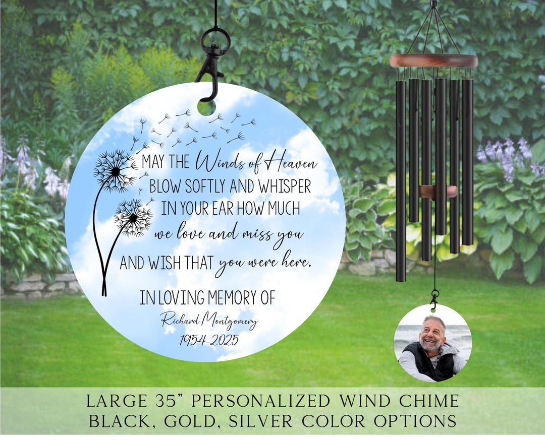 Memorial Wind Chime, in Loving Memory, Remembrance Wind Chime ...