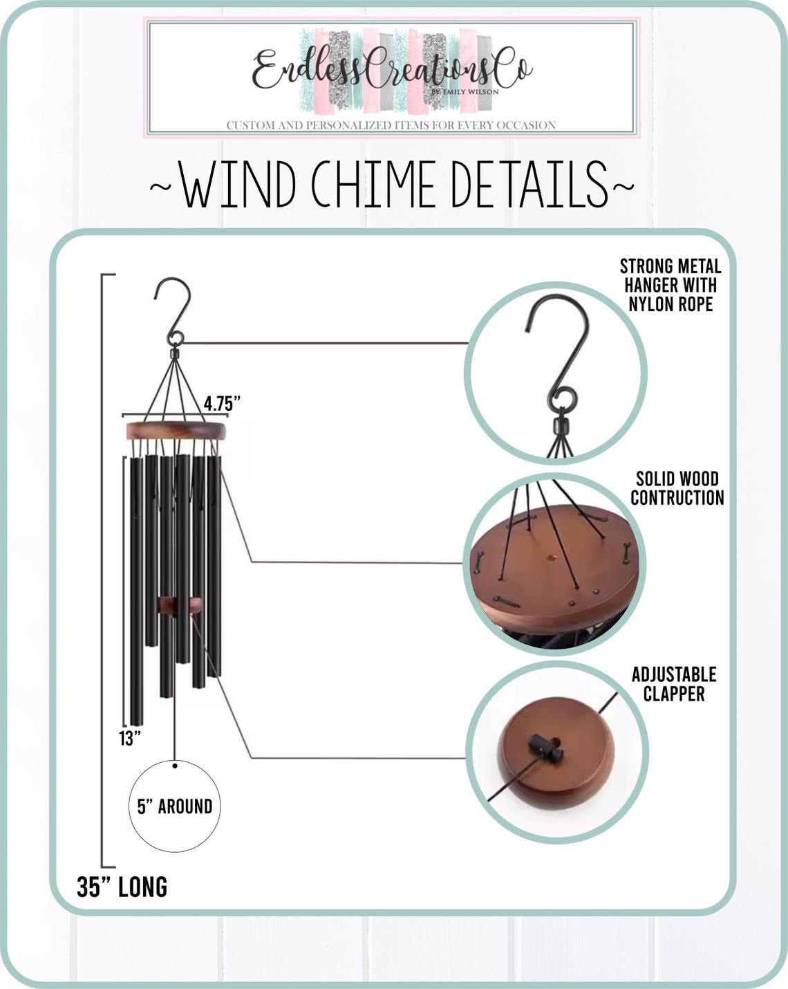 Daughter Memorial Wind Chime, in Loving Memory, Remembrance Wind Chime ...