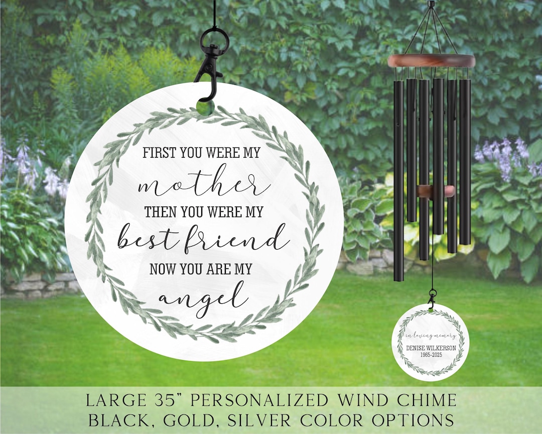 Mother Memorial Wind Chime, in Loving Memory, Remembrance Wind Chime ...