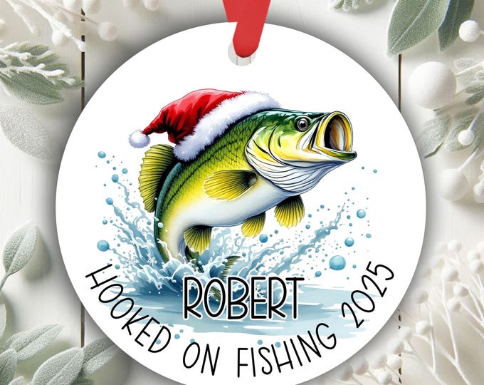 Personalized Girl Fishing Christmas Ornament, Fishing Mom Gone Fishing ...