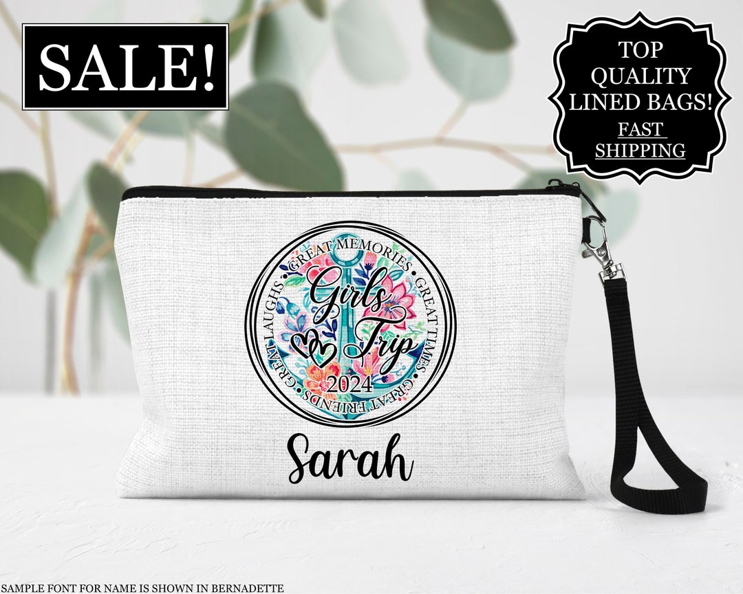 Girls Trip Lined Linen Bag, Girls Trip Group Gifts, Girls Weekend ...