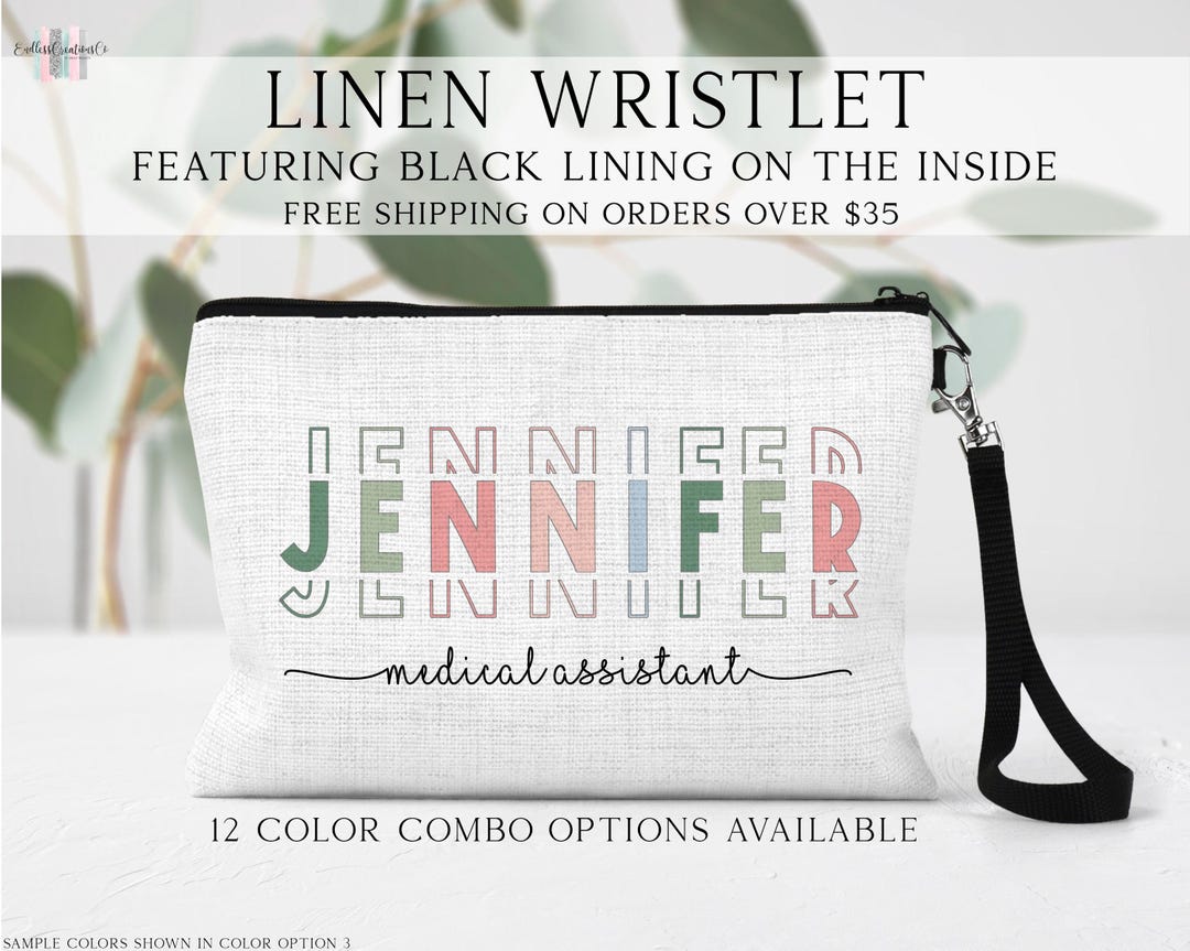 Medical Assistant Wristlet, Personalized MA Bag, Medica Assistant ...