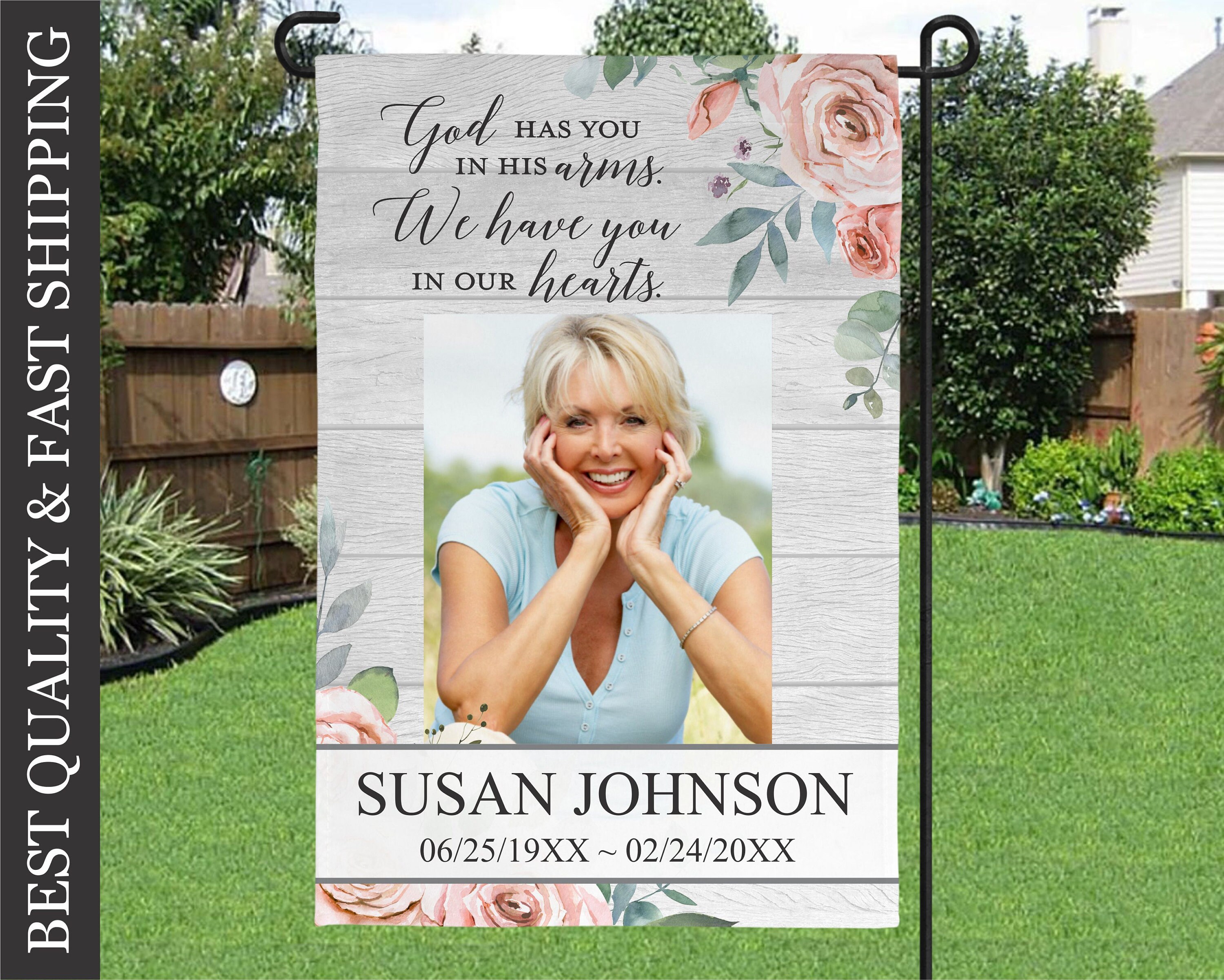 Memorial Garden Flag in Loving Memory Of Sympathy Flag - Etsy