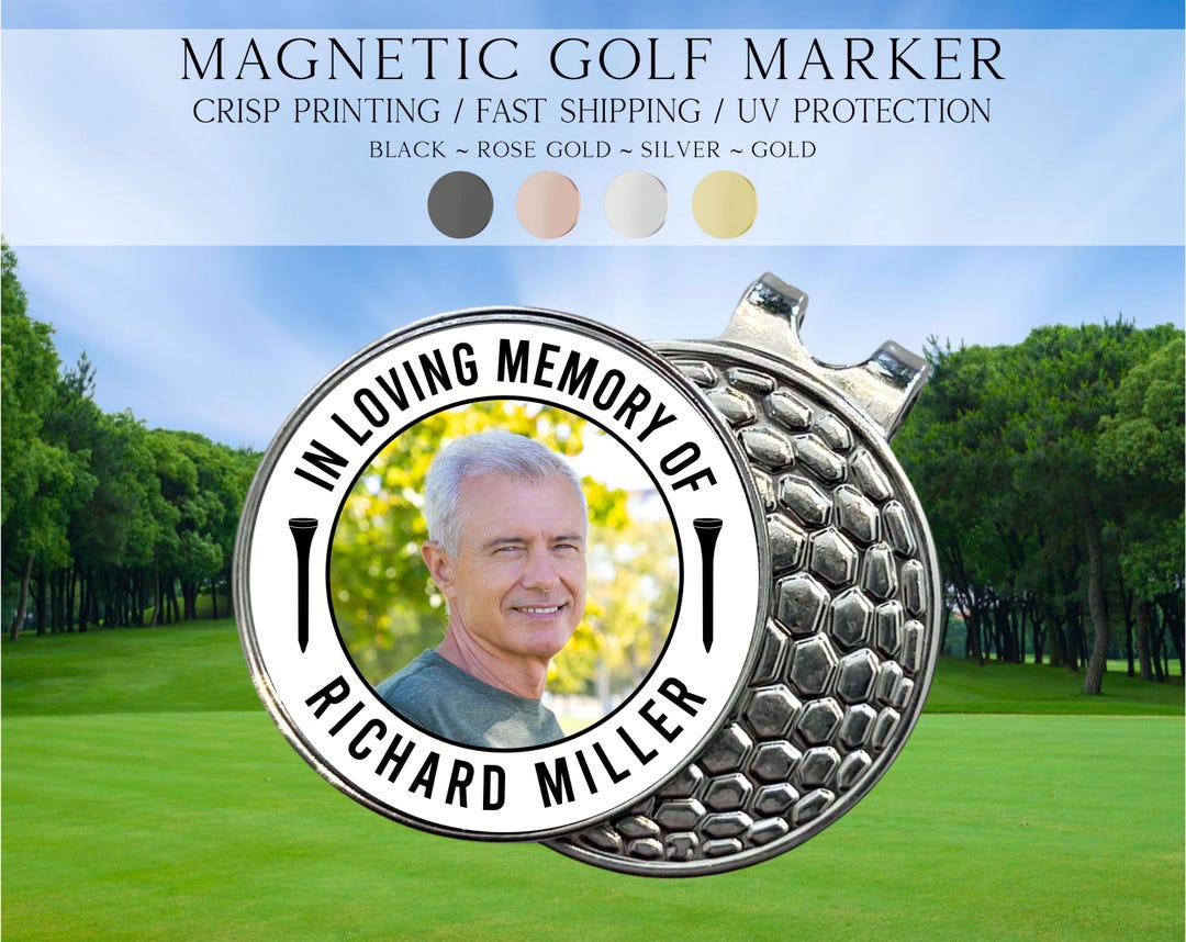 Memorial Photo Golf Marker, Personalized Remembrance Gift, Loss of ...