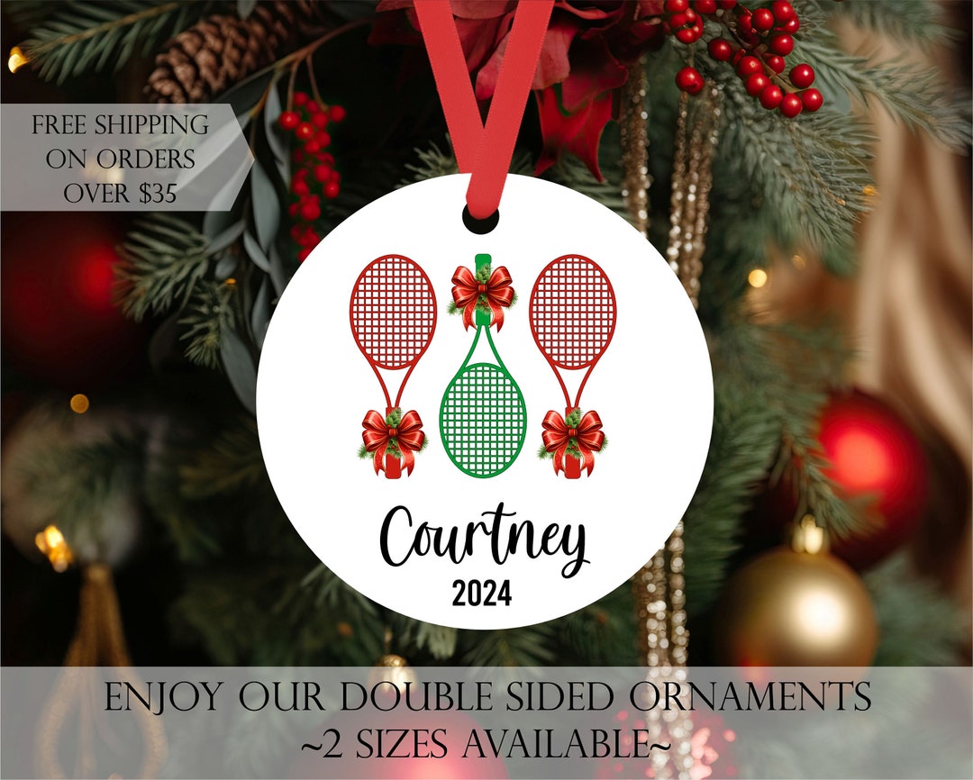 Personalized Tennis Ornament, Tennis Racket Ornament, Tennis Player ...