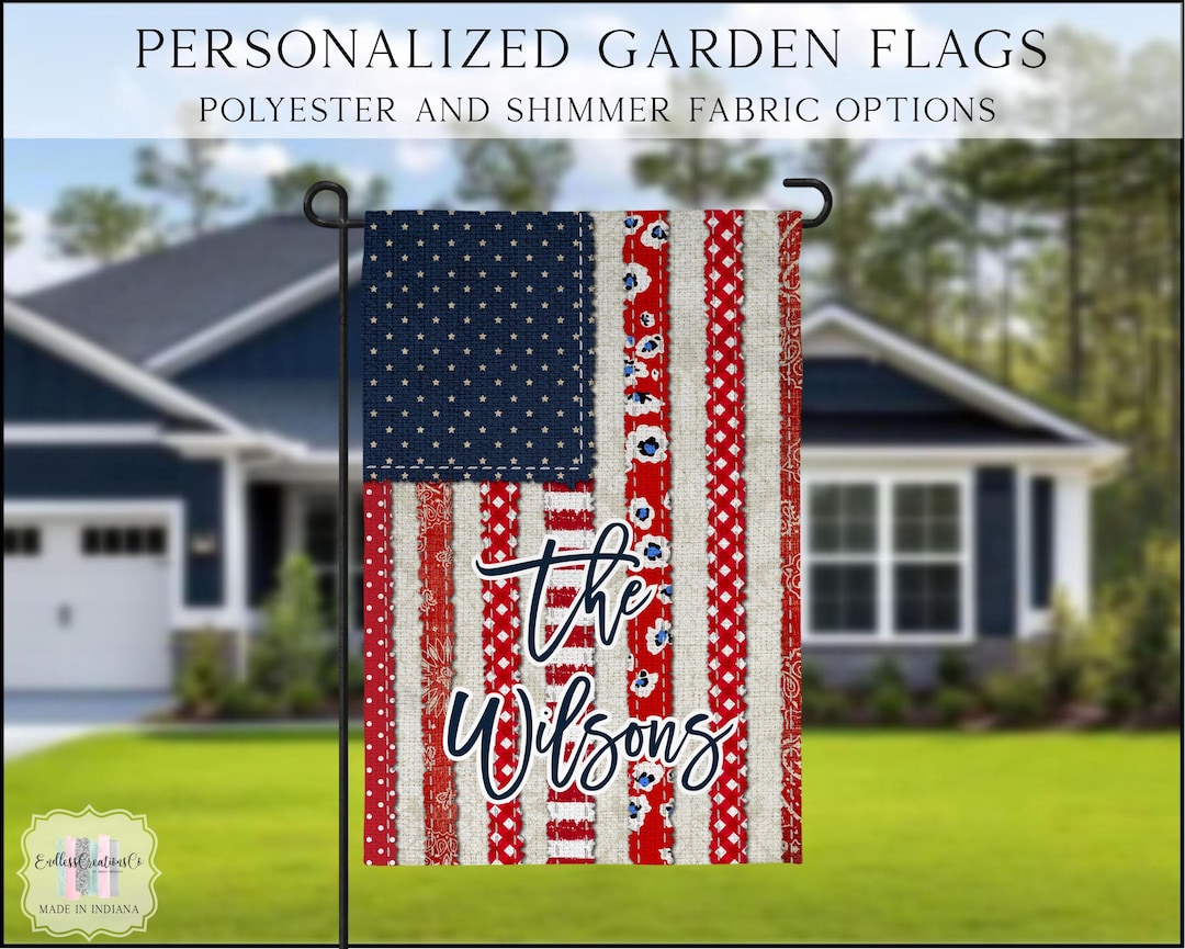 American Flag Welcome Flag, Patriotic Garden Flag, Summer Garden Flag ...