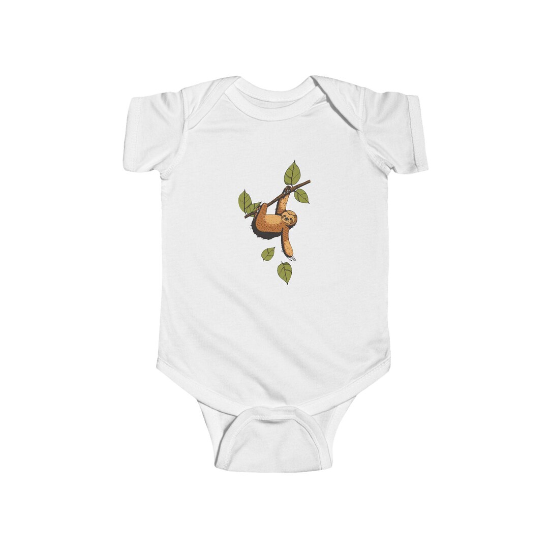 Adorable Sloth Baby Romper - Cute Phish-inspired Hanging Design for ...