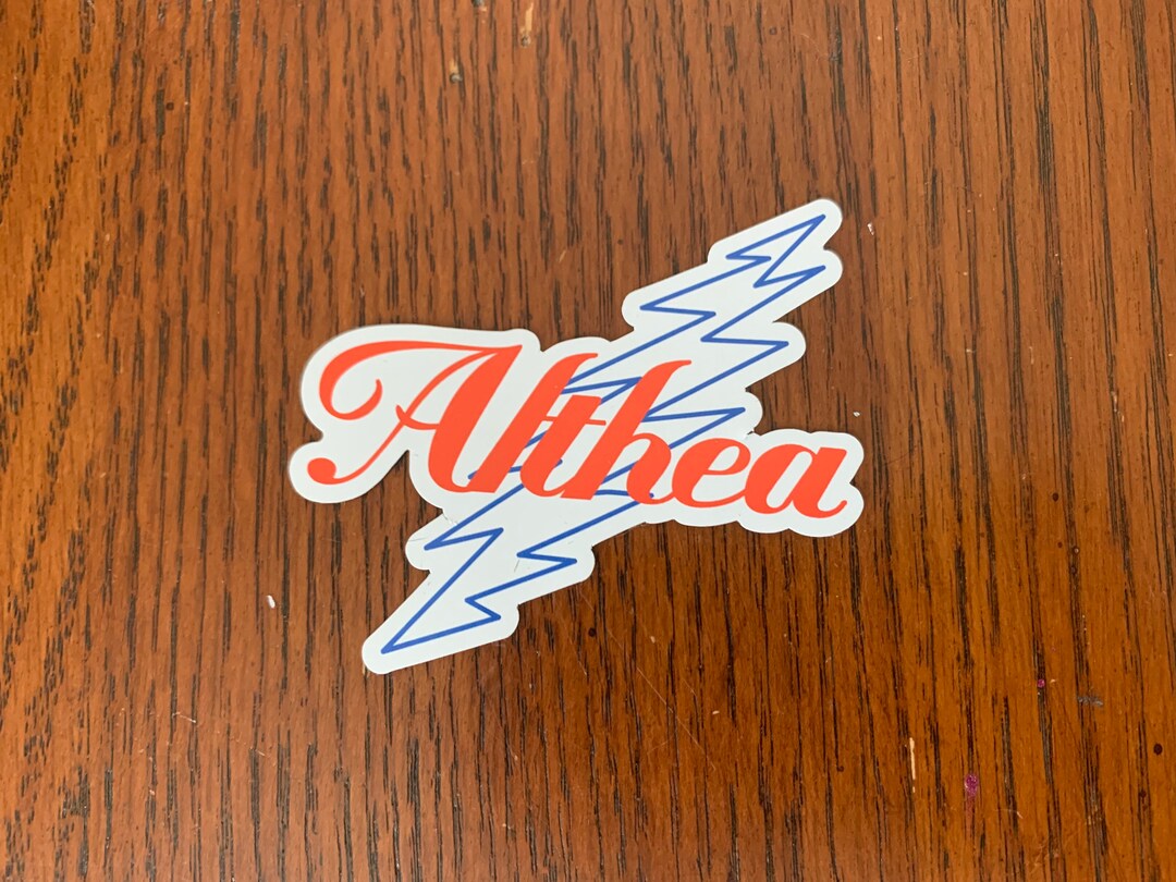 Althea Sticker, Lightning Bolt Sticker, Althea, Music Sticker, Vinyl ...