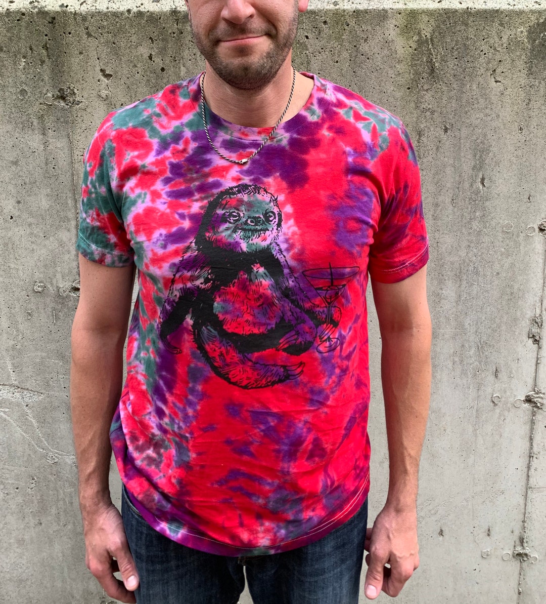 Sloth Tie Dye, Phish Tie Dye, Tie Dye Tshirt, Tie Dye Tee Shirt, Tie ...