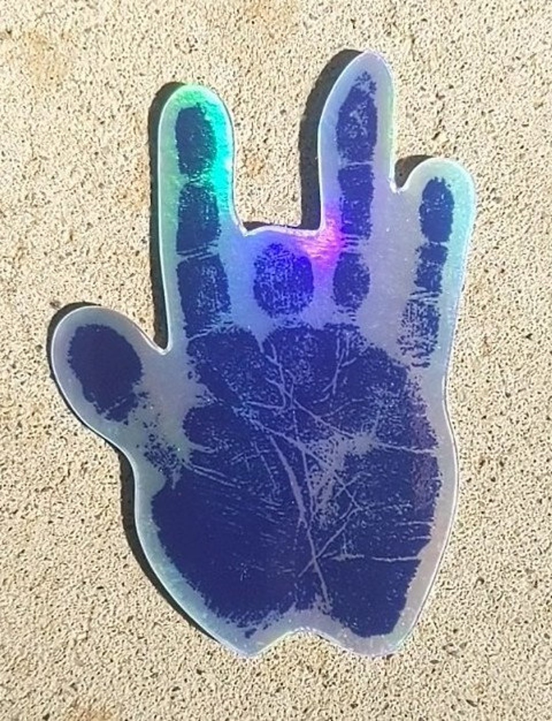 Jerry Hand Holographic Sticker, Jerry Hand Sticker, Jerry Garcia ...