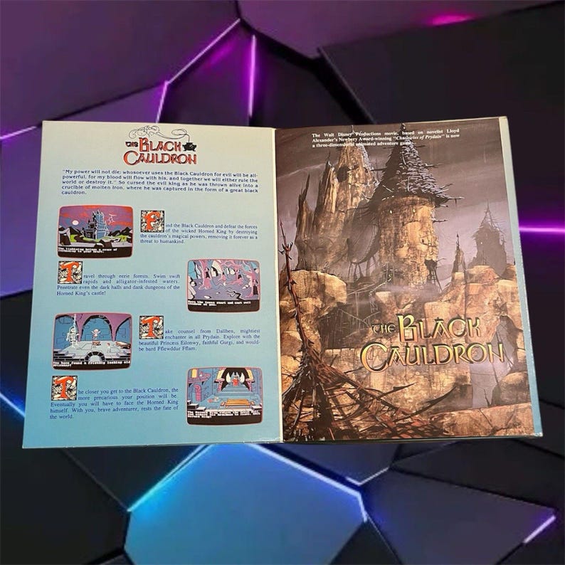 1985 Sierra Walt Disney the Black Cauldron Apple Iie Iic PC Game ...