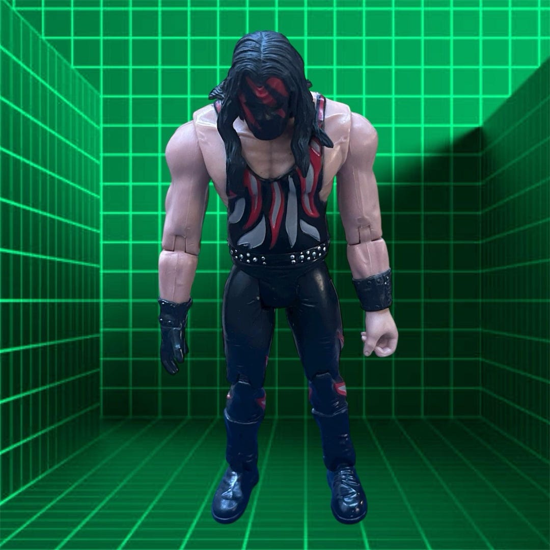 WWE 2001 Jakks Pacific Titan Tron Live KANE WWF 7” Wrestling Action ...