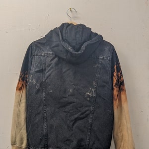 Bleach Dyed Denim Jacket Size M - Etsy