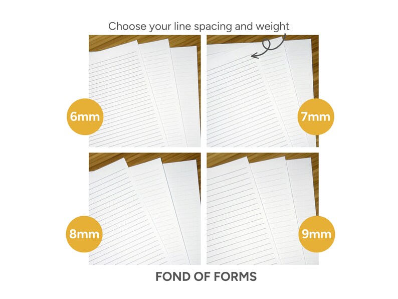 Lined Paper Printable Letter Discbound 8.5x11 PDF File Digital Download ...