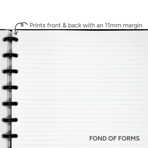 Lined Paper Printable - Letter Discbound - 8.5x11 PDF File Digital ...