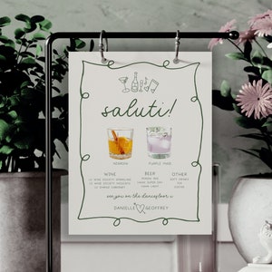 POET Signature Drinks Sign Template | Wave Cocktail Sign | Watercolour ...