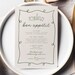 POET Editable Wedding Menu Template Wave Italian Style Menu Wedding ...
