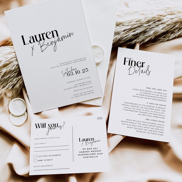 Typography Invitation - Etsy