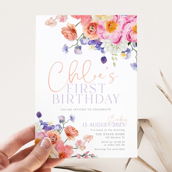 Floral 1st Birthday - Etsy