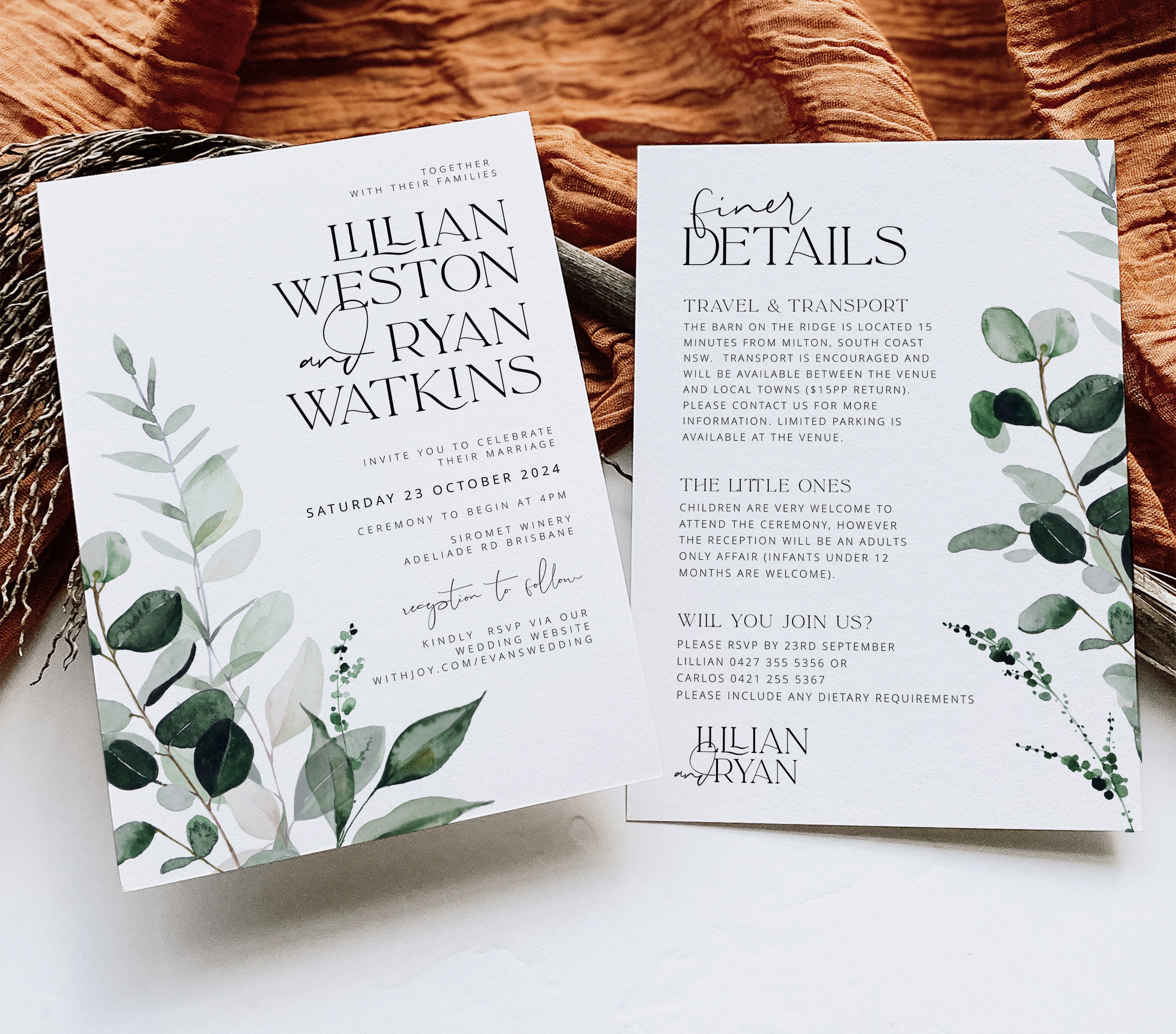 Wedding invitation limited parking wording | Beachweddingtips.com