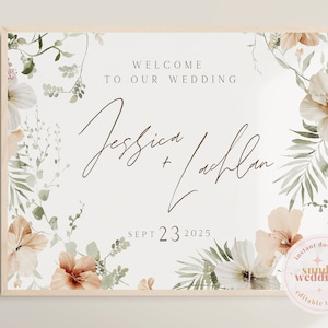 BALI Wedding Welcome Sign Template, Beach Tropical Signs Template ...