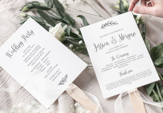 Paper & Party Supplies Printable Ceremony program wedding program ...