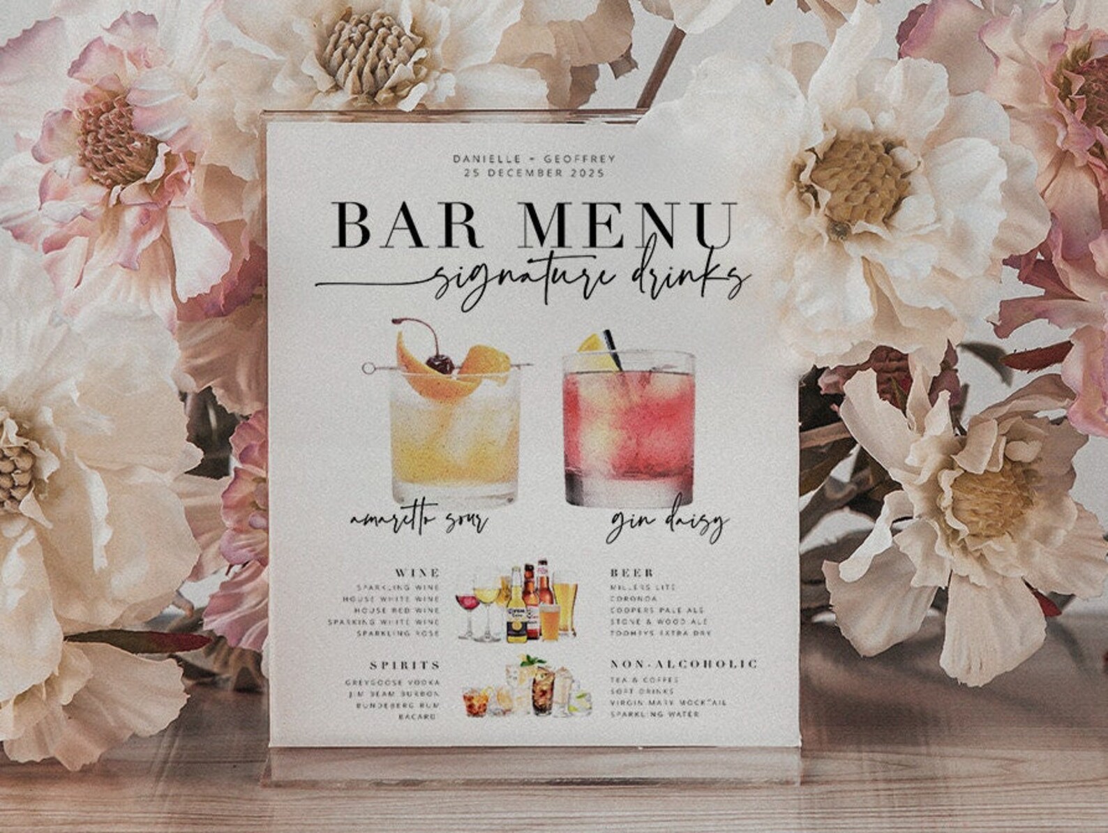 Bar Menu Template Modern Editable Drink Menu Template - Etsy Australia