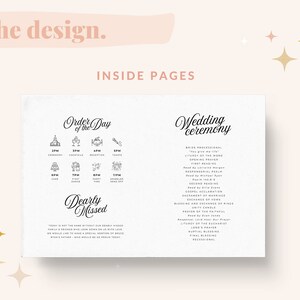SOFIA Wedding Church Booklet Program Template, Wedding Ceremony Booklet ...
