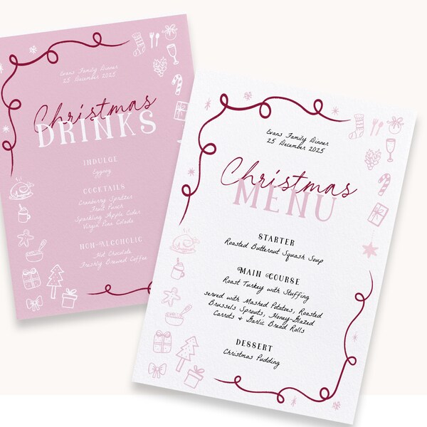 Christmas Menu - Etsy