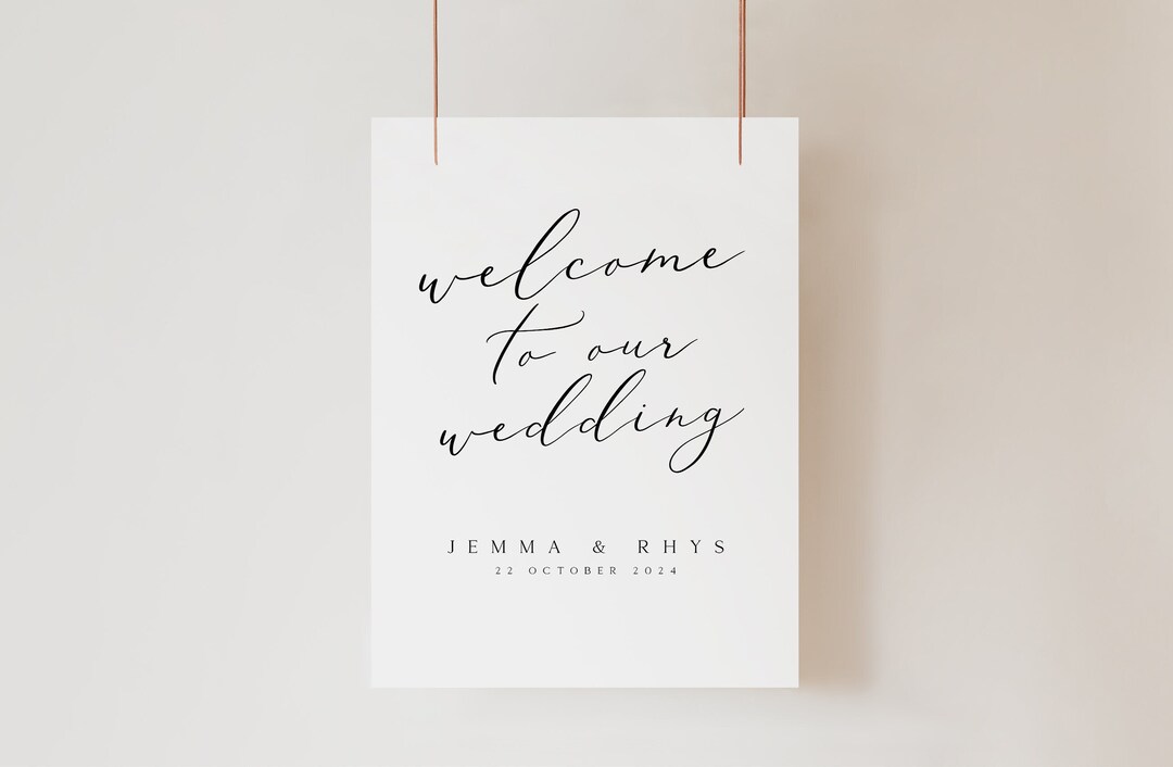 Printable Wedding Welcome Sign Wedding Sign Template Wedding - Etsy