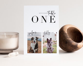 Wedding Printable Table Numbers With Photo Photo Table - Etsy