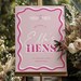 SONNY Hens Party Welcome Sign Template, Pink Wavey Bachelorette Party ...