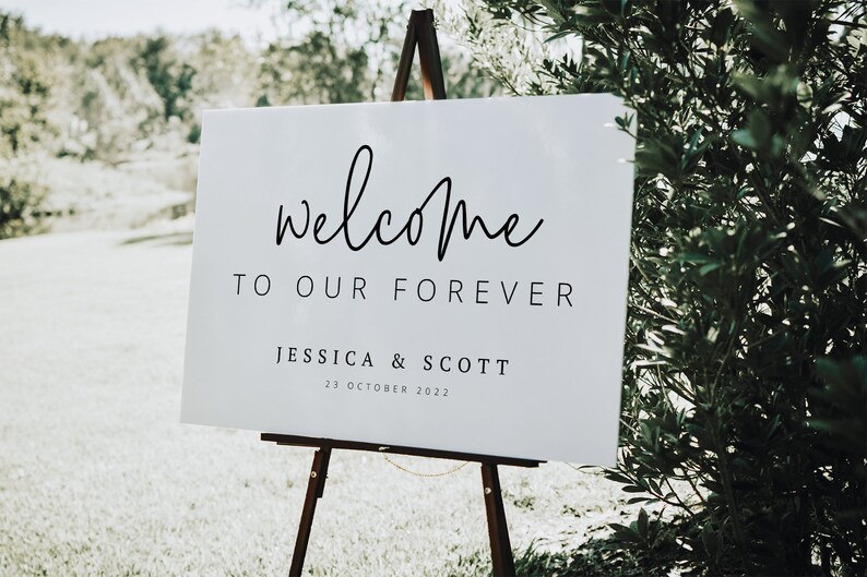 Modern Wedding Reception Sign Template Bundle Elegant Modern - Etsy