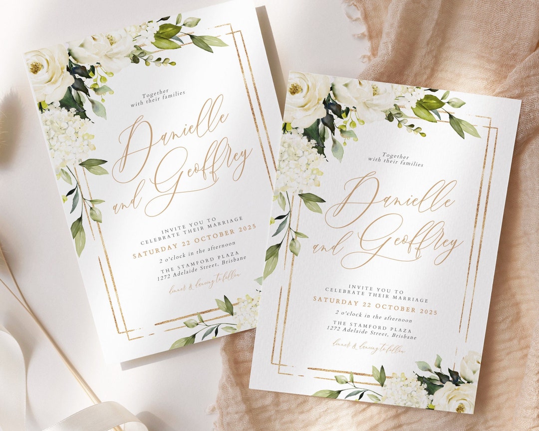 White and gold wedding invitations 60 photos - Astyledwedding.com