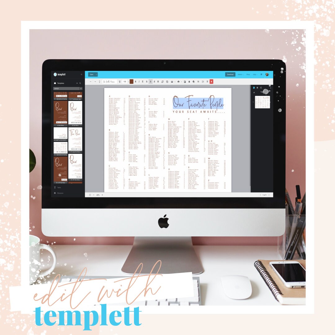 ELLIE Wedding Welcome Sign Template Printable Welcome Sign | Etsy