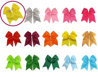 Classic Hair Bow 6 Ribbon W Clip Holder Cheer Bows for | Etsy