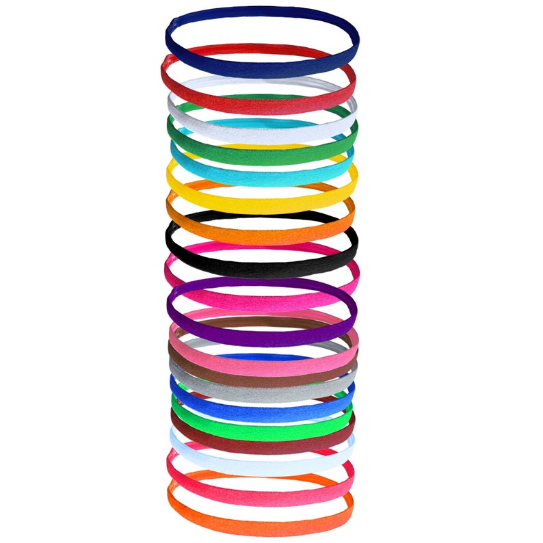 Mini Non-slip Sports Headbands – Thin Elastic Hairbands for Girls ...
