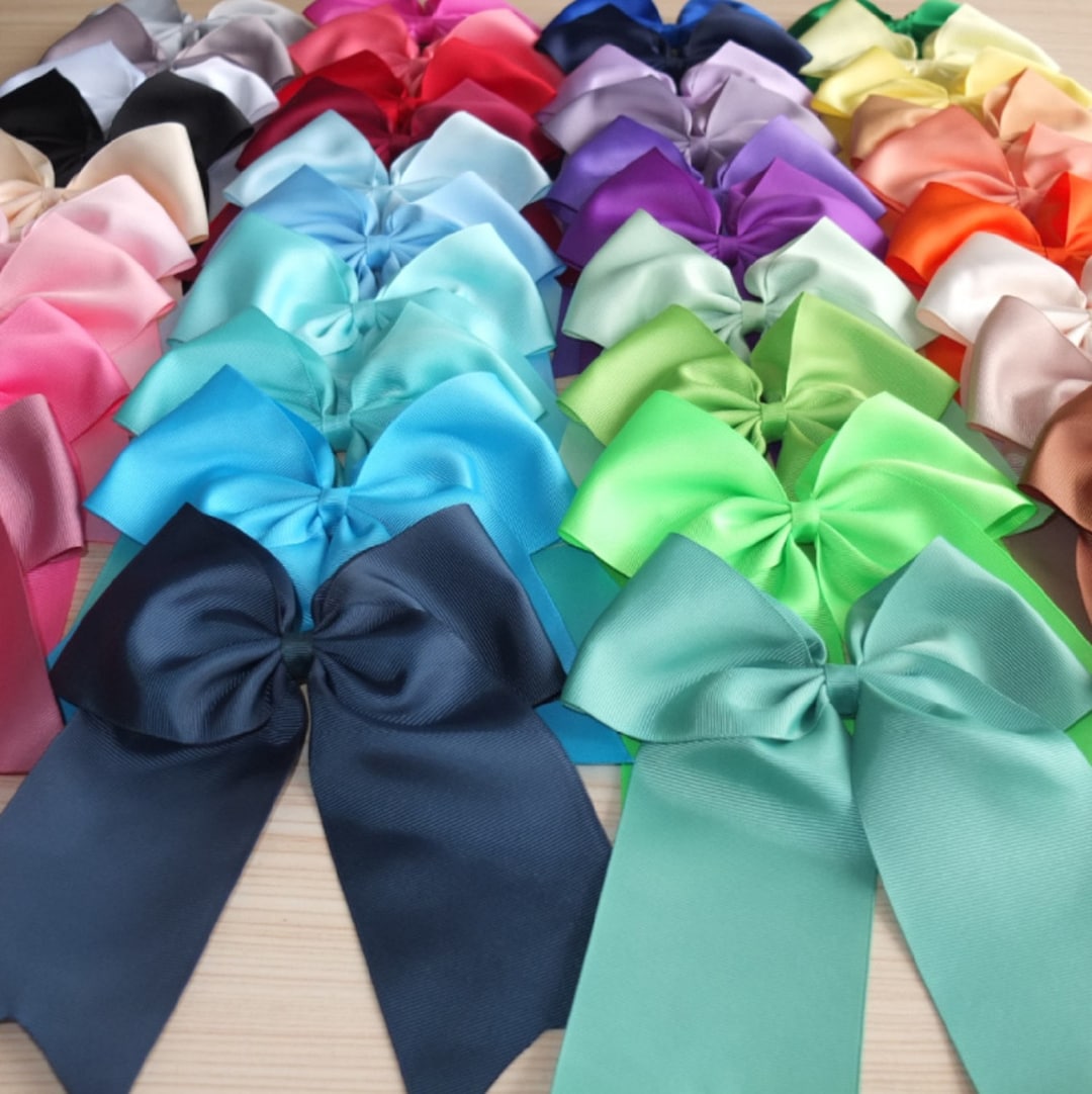 Your Team Bulk 25 Wholesale Big Cheer Hair Bows BUILD Your CUSTOM ...