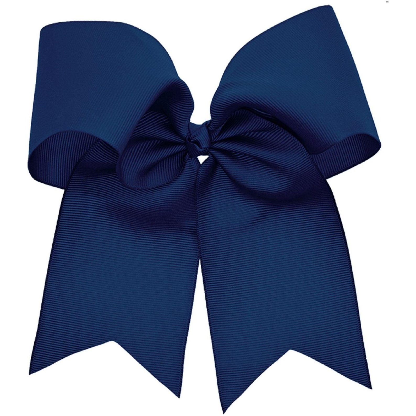 Navy Ponytail Cheer Bow - Etsy