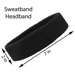 1 Sweatband Terry Cloth Headband Sweat Head Band Sports Hair Bands ...