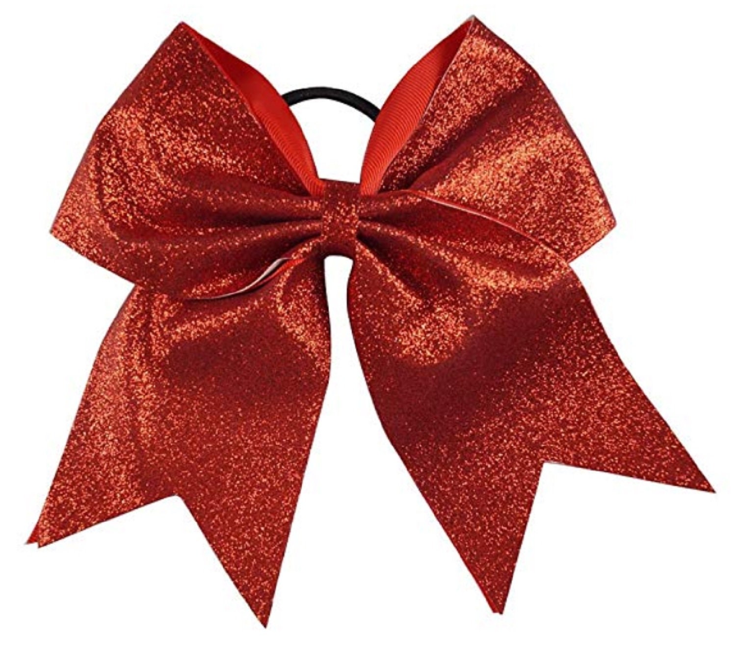 Big Red Glitter Cheer Bows 6 Hair Stiff Sparkly Bow W | Etsy