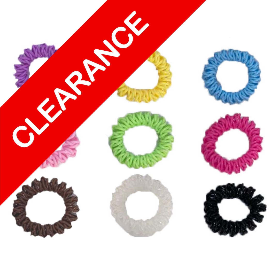 5 Pack Colorful Jelly Coil Hair Ties | No-crease Spiral Ponytail ...