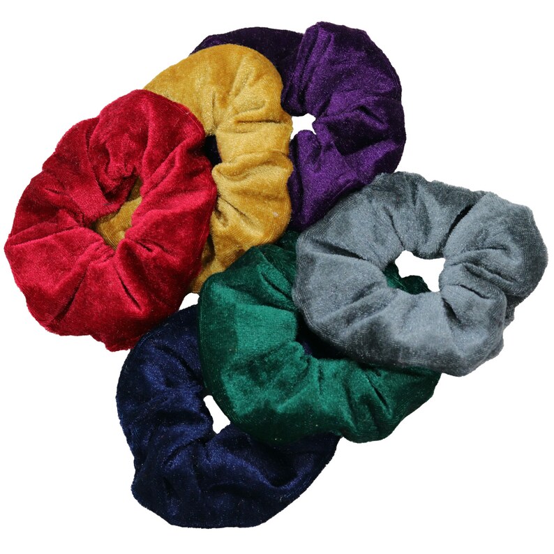 Purple Scrunchies Velvet for Hair Cotton Hair Ties Pack Plain - Etsy