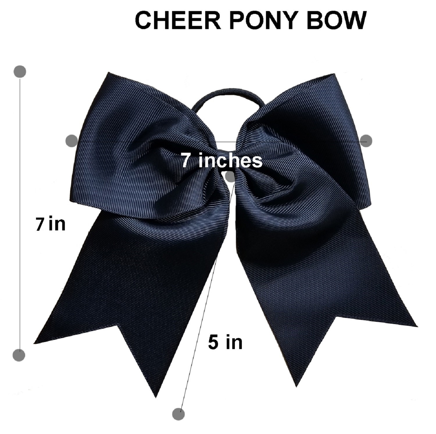 12 Big Cheer Bows 7 Ribbon w Ponytail Girls Cheerleading | Etsy