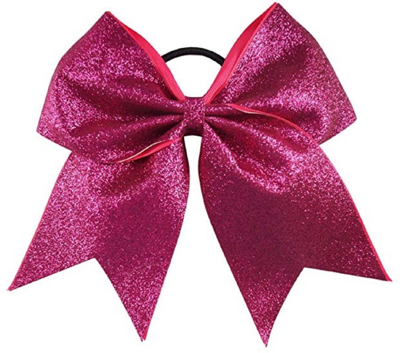 Big Glitter Cheer Bows 6 Stiff Sparkly Hair Bow Ribbon - Etsy