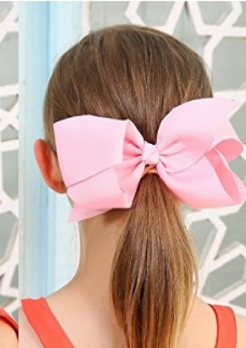 Classic Hair Bow 6 Ribbon W Clip Holder Cheer Bows for - Etsy